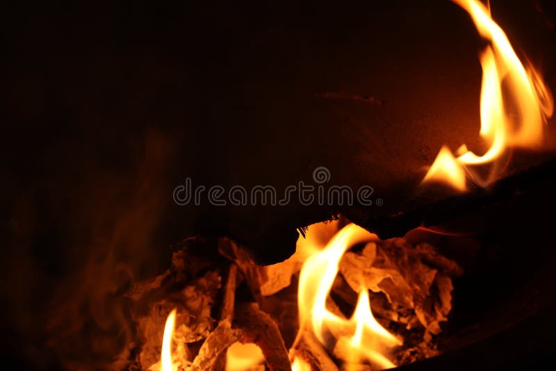 Bornfire Flame Heat Fire Dark Winters Night Light Cold Copy Space Stock ...