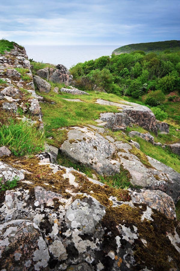 Bornholm Island Landscape with Rocks Stock Image - Image of outdoor ...