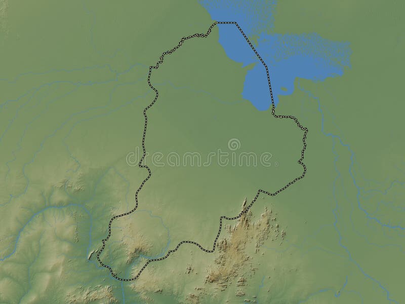 Borno, Nigeria. Physical. No Legend Stock Image - Image of atlas ...