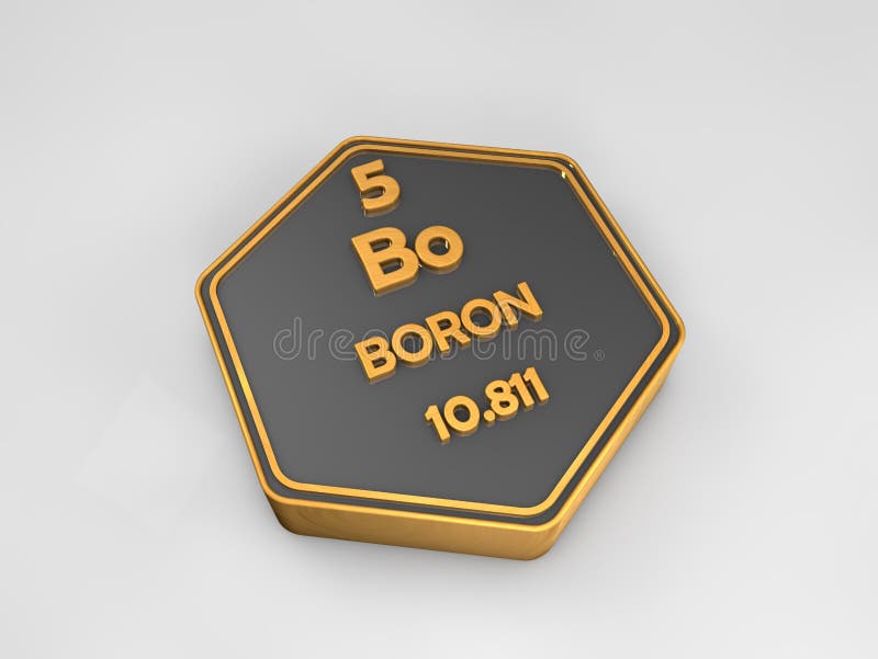 Boro - BO - Forma Hexagonal De La Tabla Periódica Del Elemento Químico ...