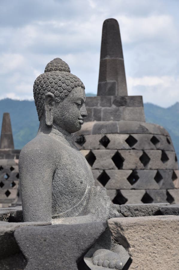Borobudur Buddha stock image. Image of spirituality, ruin - 13699495