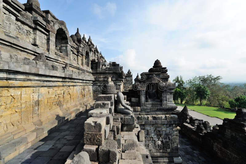 Borobudur, Isola Di Java, Indonesia Fotografia Stock - Immagine di ...