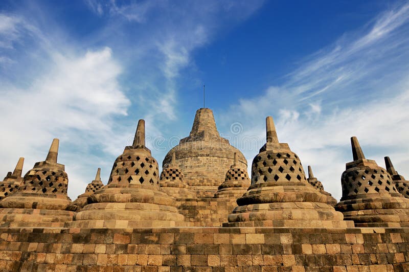 Borobudur, Java Island, Indonesia Stock Image - Image of unesco ...