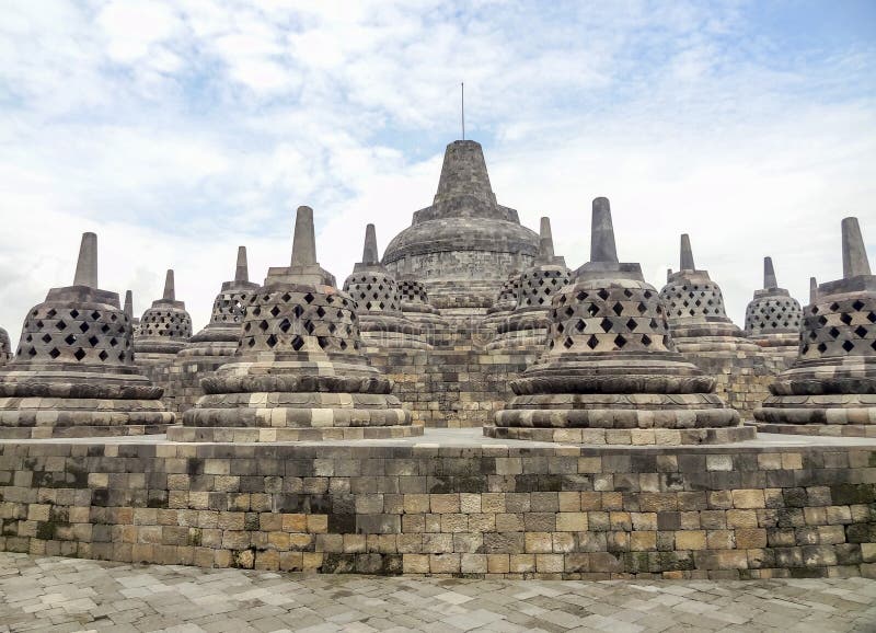 Borobudur in Java stock image. Image of java, monument - 93301999