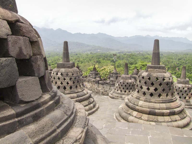 Borobudur in Java stock photo. Image of tourist, spirituality - 93302166