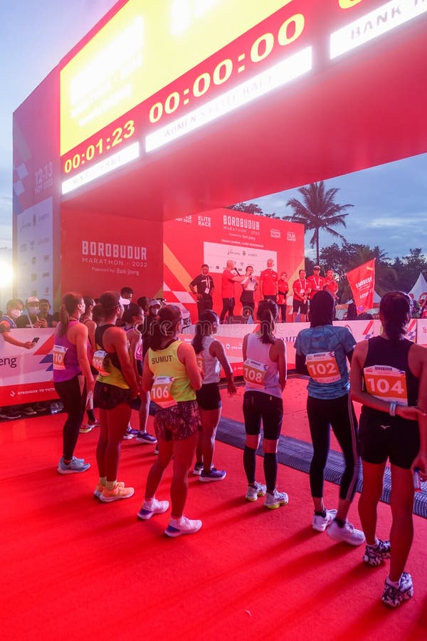 Borobudur Marathon Athletes Getting Readyon the Starting Line ...