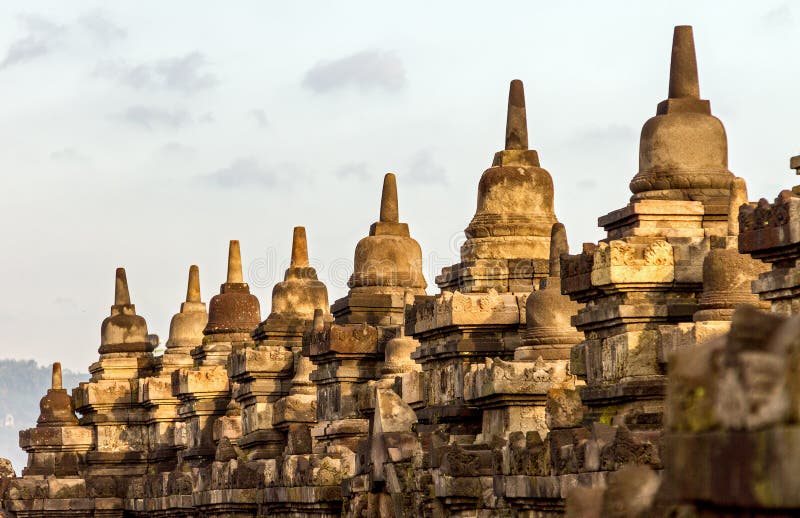 Borobudur Tempel, Yogyakarta, Java, Indonesien Stockfoto - Bild von ...