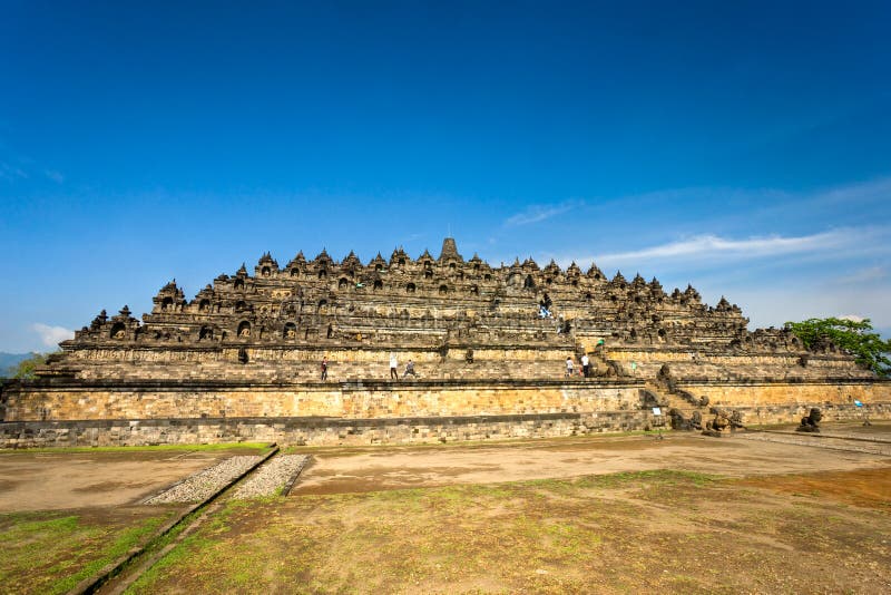 Borobudur Tempel, Yogyakarta, Java, Indonesien. Stockfoto - Bild von ...