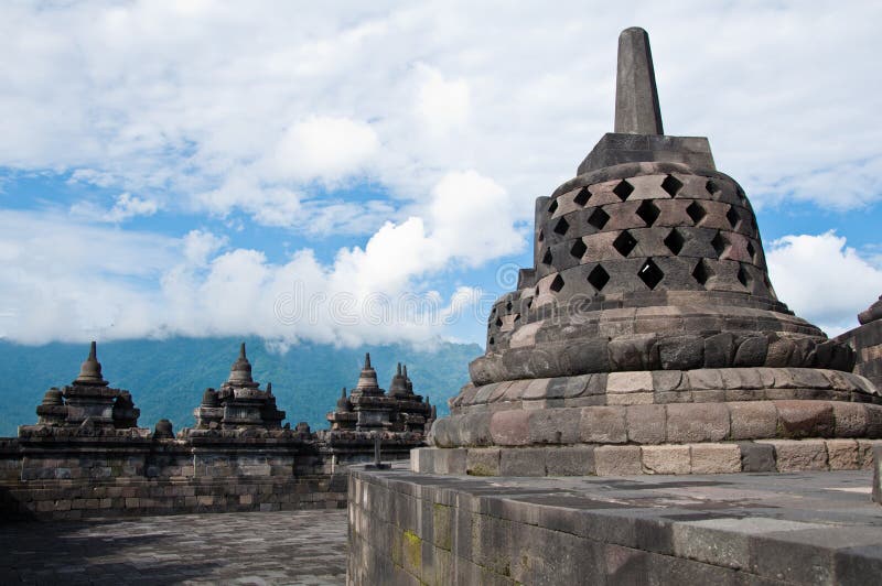 Buddha Statue in Borobudur Temple, Java Island, Indonesia. Stock Photo ...