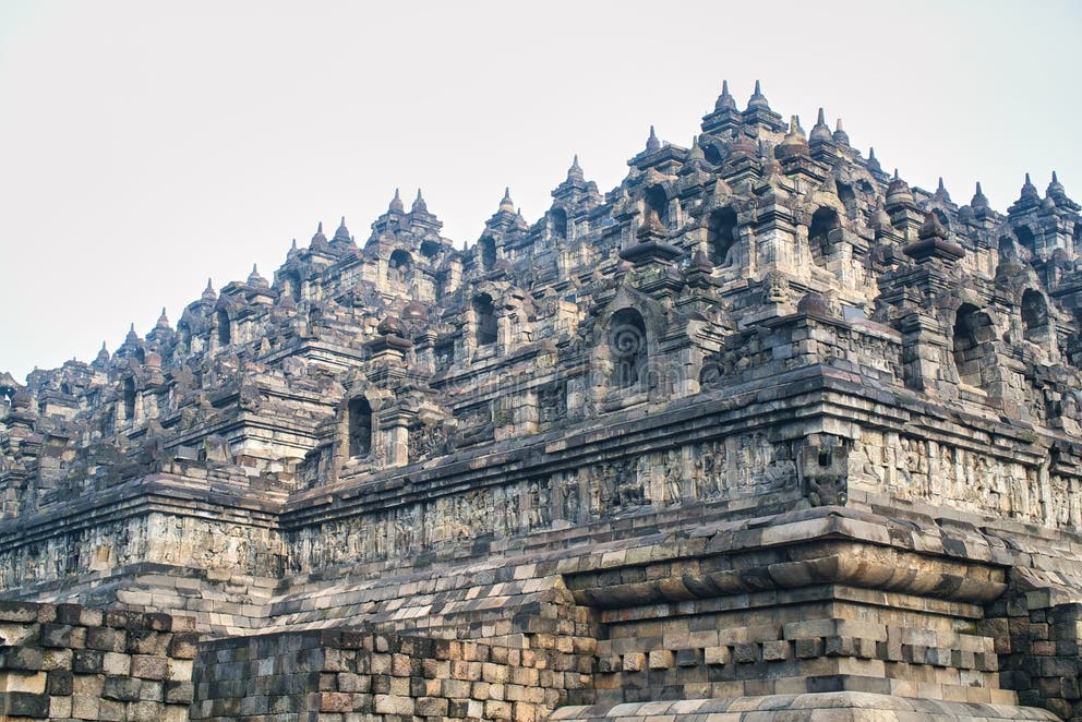 Borobudur Temple in Central Java, Indonesia Stock Image - Image of ...