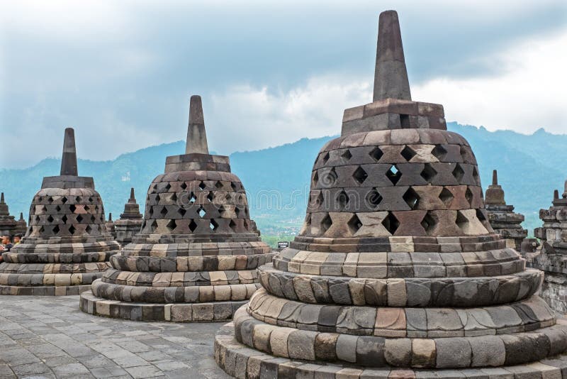 Borobudur Temple in Central Java in Indonesia. this Famous Buddhist ...