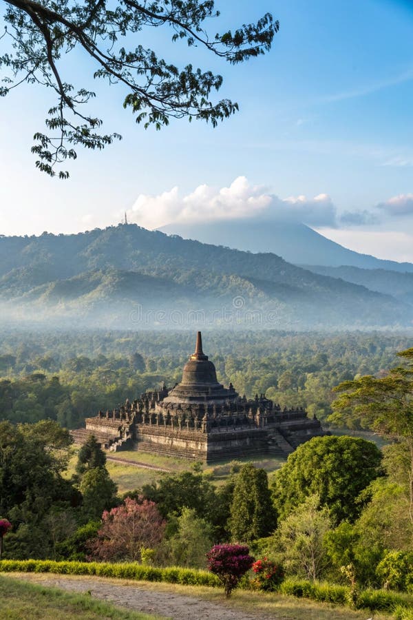 Borobudur Temple in Central Java Indonesia Stock Illustration ...