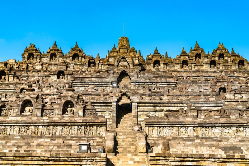 Borobudur Temple in Central Java, Indonesia Stock Image - Image of ...