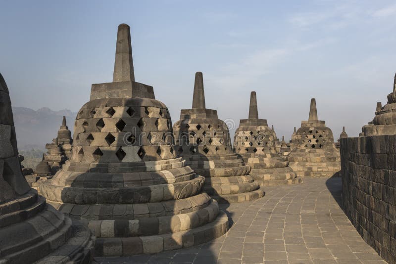 Borobudur Temple Complex on the Island of Java in Indonesia in T Stock ...