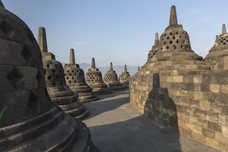Borobudur Temple Complex on the Island of Java in Indonesia in T Stock ...