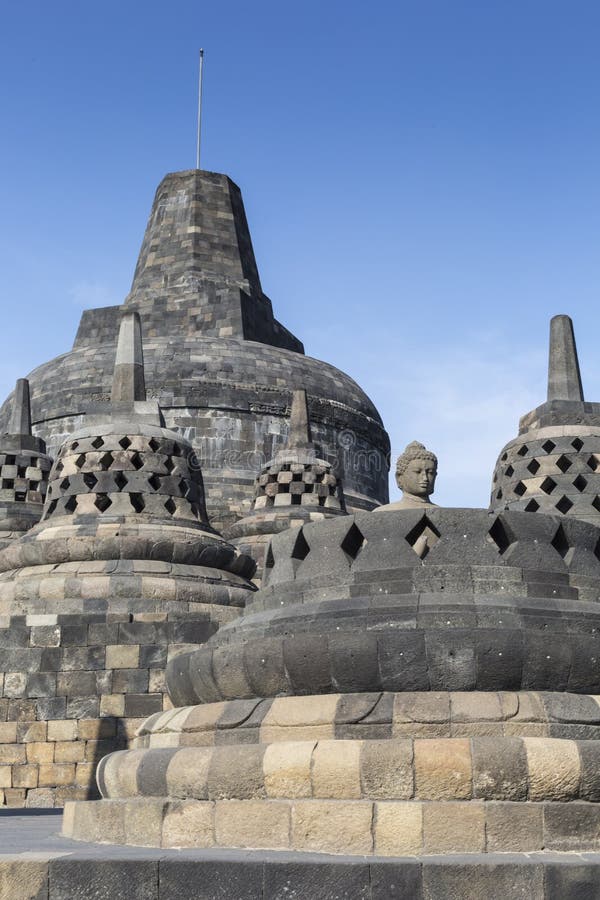 Borobudur Temple Complex on the Island of Java in Indonesia in T Stock ...