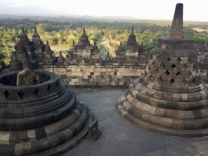 Borobudur Buddhist Temple. Near Yogyakarta on Java Island, Indonesia ...