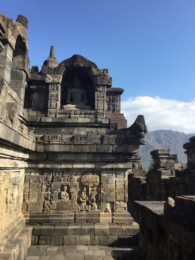 Borobudur Buddhist Temple. Near Yogyakarta on Java Island, Indonesia ...