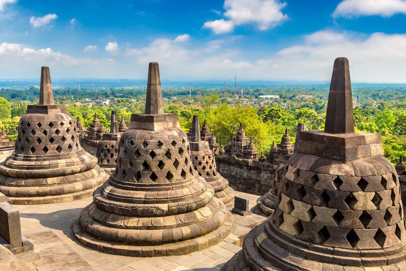 Borobudur temple Java stock photo. Image of pyramid - 268578982