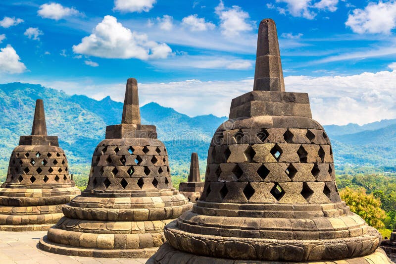 Borobudur temple Java stock image. Image of ancient - 309563741