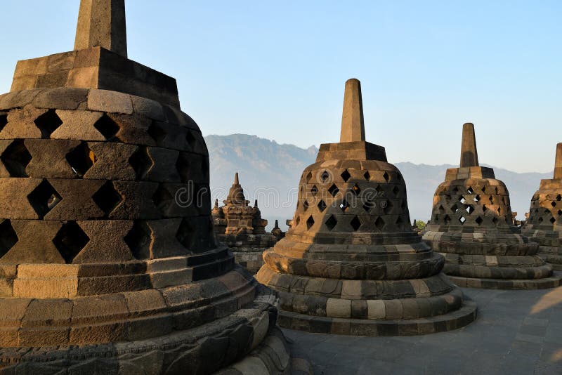 Borobudur Temple in Java Island at Sunrise, Indonesia Stock Image ...