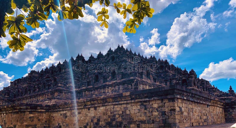 Borobudur Temple, Magelang Central Java Stock Image - Image of flower ...