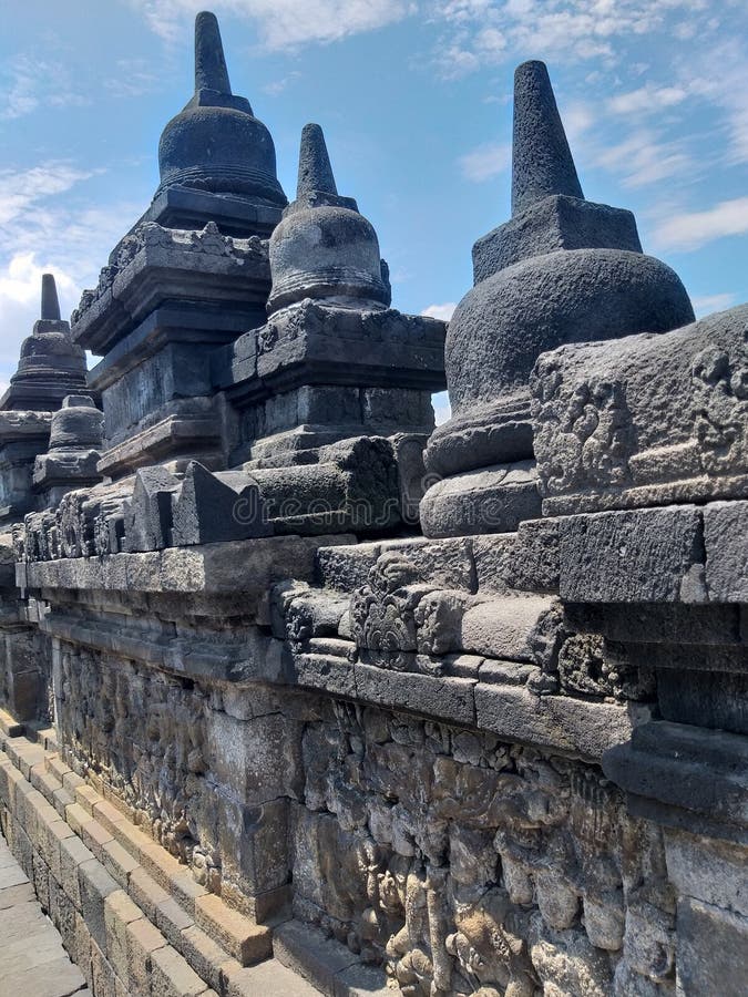 Borobudur Temple is One of Wonder of the World Stock Photo - Image of ...