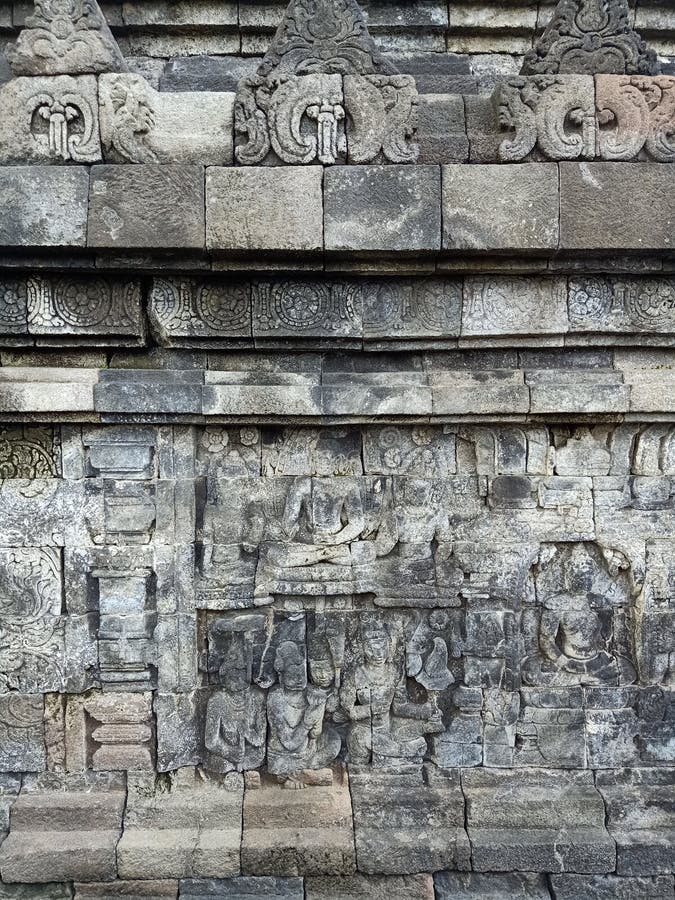 Borobudur Temple Reliefs that Full of Meaning Stock Photo - Image of ...