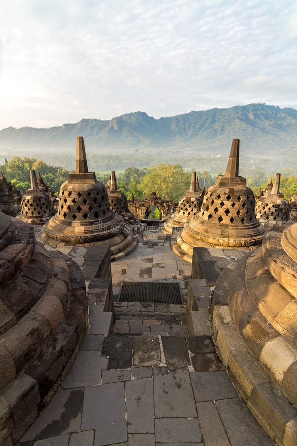 Borobudur Temple Compounds, Java, Indonesia Stock Image - Image of ...