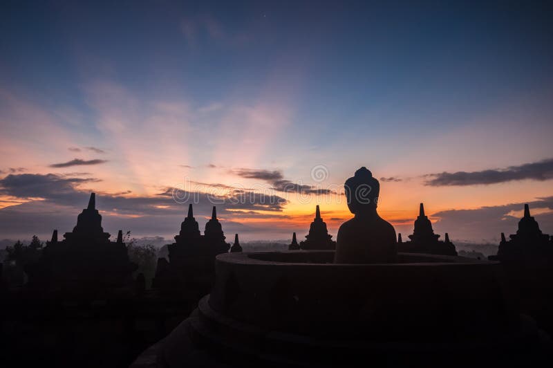 Borobudur Temple stock image. Image of blue, bali, mythical - 47743291