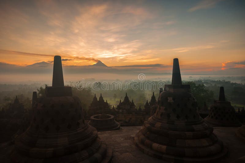 Borobudur Temple stock photo. Image of indonesia, pyramid - 47743532