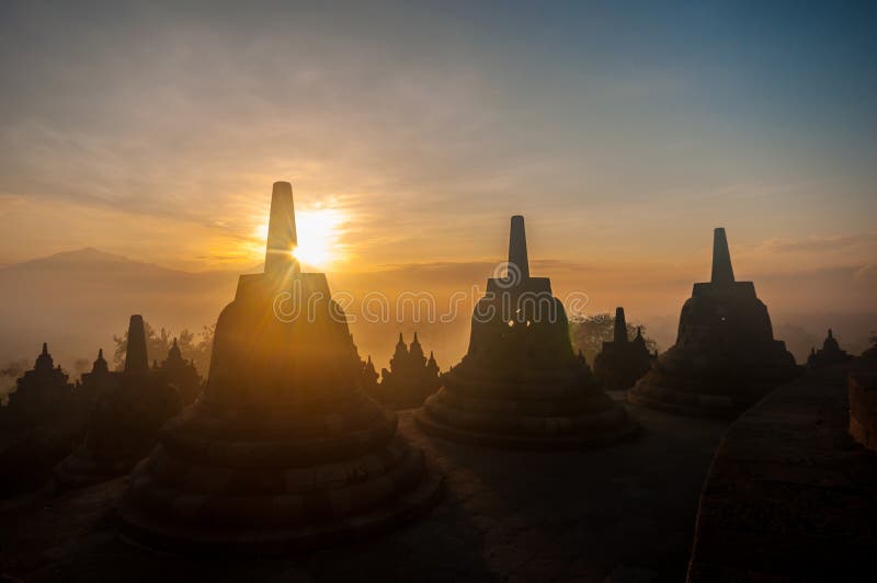 Borobudur Temple stock photo. Image of civilization, architecture ...