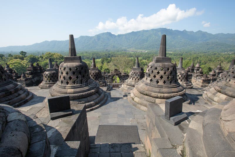Borobudur Temple, Yogyakarta, Indonesia. Stock Image - Image of ...
