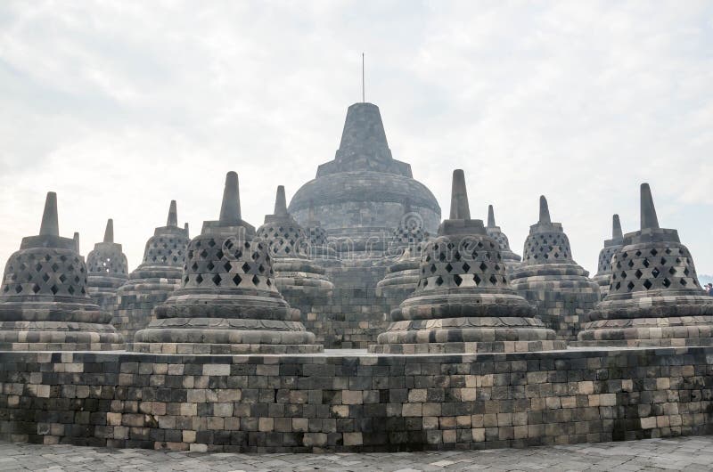 Borobudur Temple in Yogyakarta, Java, Indonesia. Stock Photo - Image of ...