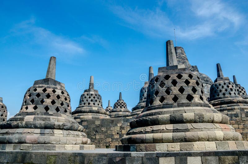 Borobudur Temple in Yogyakarta, Java, Indonesia. Stock Photo - Image of ...