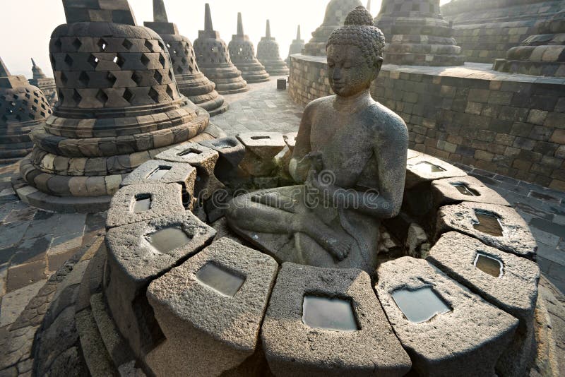Borobudur Temple, Yogyakarta, Java, Indonesia. Stock Photo - Image of ...