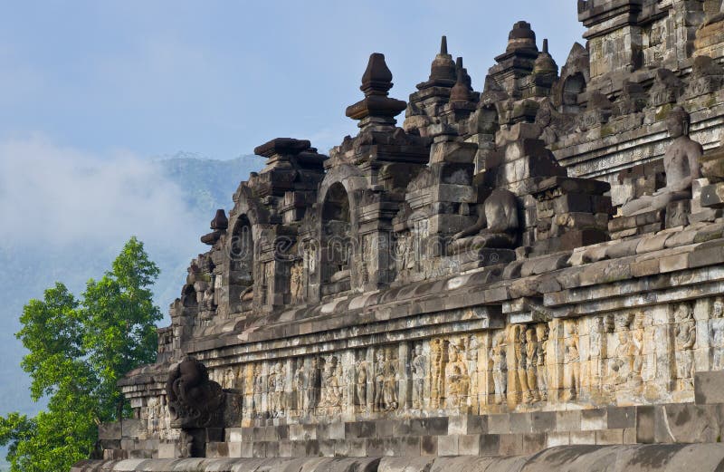 Borobudur Temple. Yogyakarta, Java, Indonesia. Stock Image - Image of ...