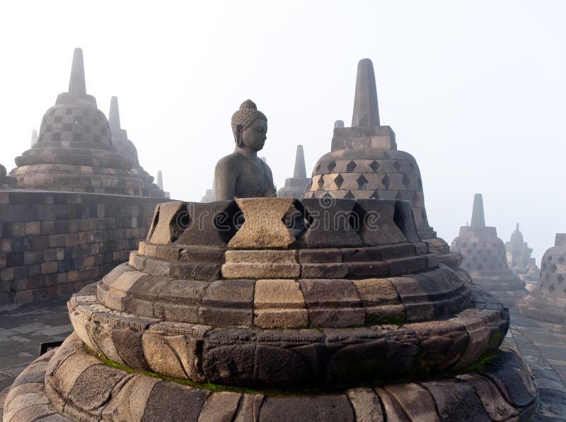 Borobudur Temple. Yogyakarta, Java, Indonesia. Stock Image - Image of ...
