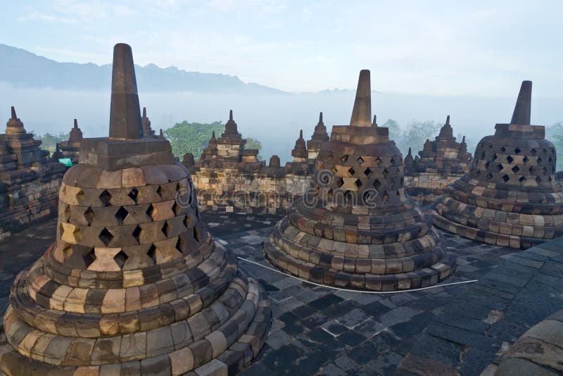 Borobudur Temple. Yogyakarta, Java, Indonesia. Stock Photo - Image of ...