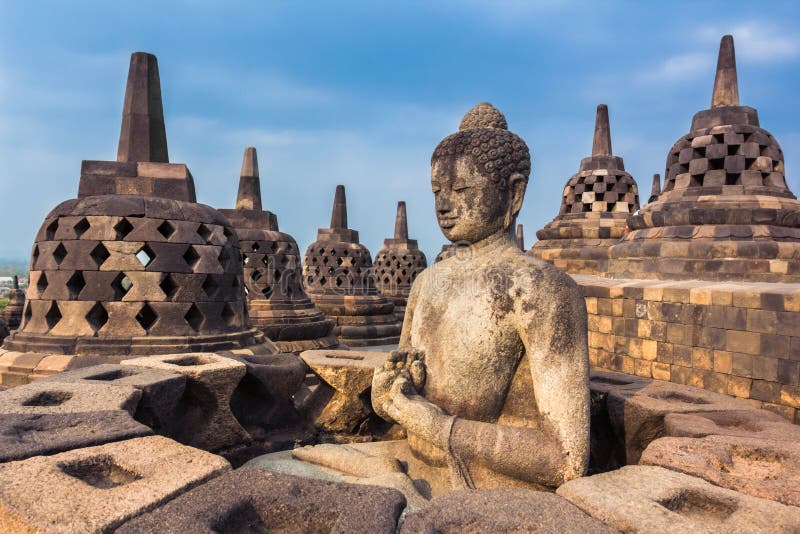 Borobudur Temple, Yogyakarta, Java, Indonesia. Stock Image - Image of ...