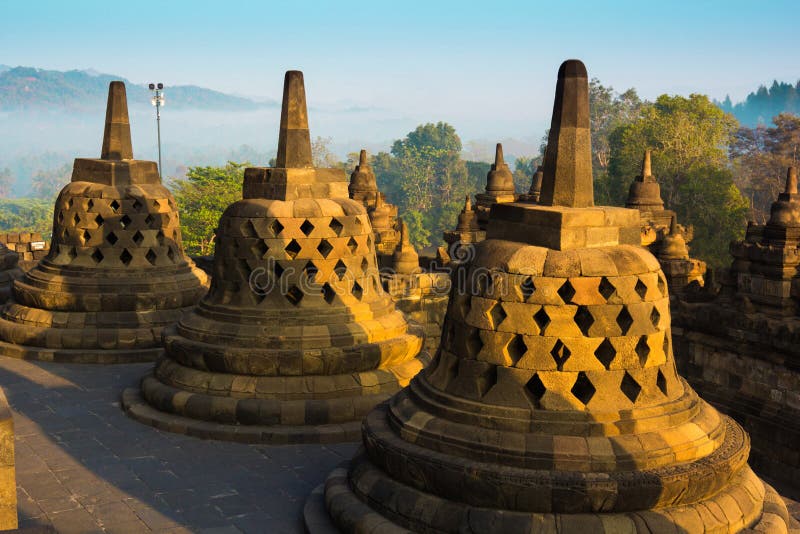 Borobudur Temple, Yogyakarta, Java, Indonesia. Stock Photo - Image of ...
