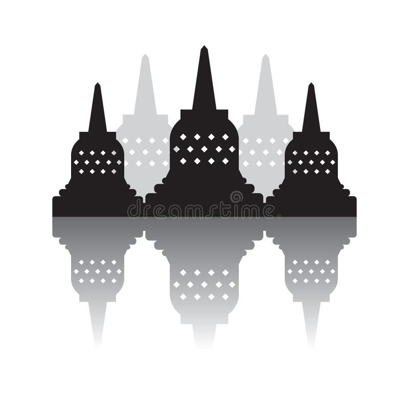 Borobudur. Vector Illustration Decorative Design Stock Vector ...