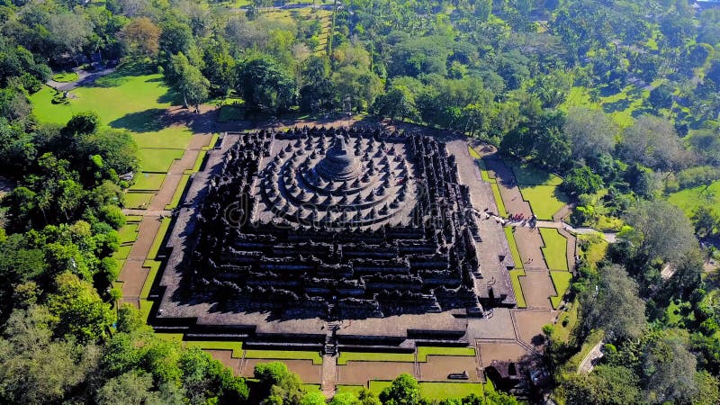 Borobudur - World`s Largest Buddhist Temple Built In 9th-century. Stock ...