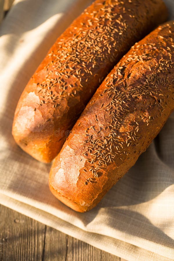 Borodino bread with cumin stock photo. Image of bakery - 247845604