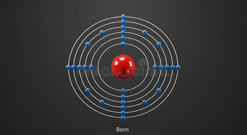 Boron Atom: a Precise 3D Rendering of Atomic Structure Stock ...