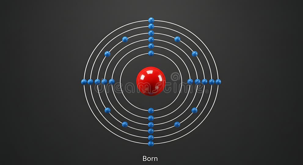 Boron Atom: a Precise 3D Rendering of Atomic Structure Stock ...