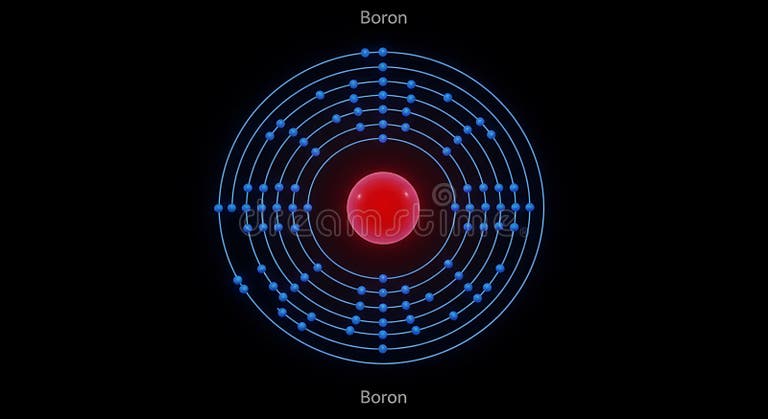 Boron Atom: a Striking Visual Representation of Atomic Structure Stock ...