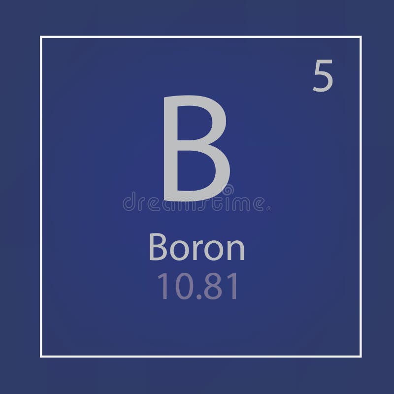Boron B Chemical Element Icon Stock Vector - Illustration of periodic ...