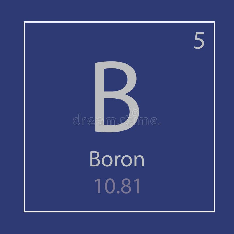 Boron B Chemical Element Icon Stock Vector - Illustration of boron ...