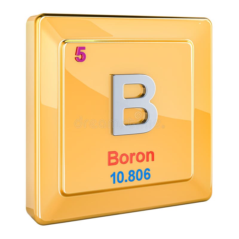 Boron, 3D Rendering of Symbols of the Elements of the Periodic Table ...
